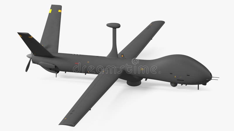 Advanced Surveillance Drone with Rotating Propellers and Sensors Stock ...