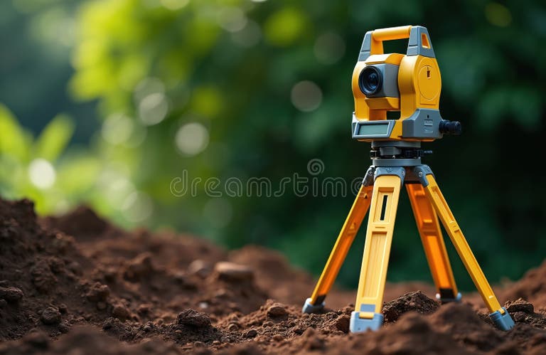 Advanced Surveying Equipment Setup on Construction Site for Precise ...