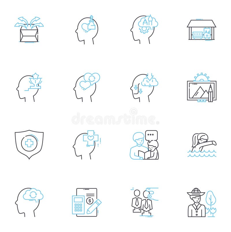 Advanced Systems Linear Icons Set Automation Precision Analytics Integration Efficiency