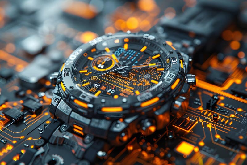 Advanced Tech Collection: Grey Smart Glasses and Yellow Watch in ...