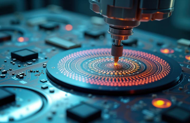 Microchips Production Stock Illustrations – 474 Microchips Production ...