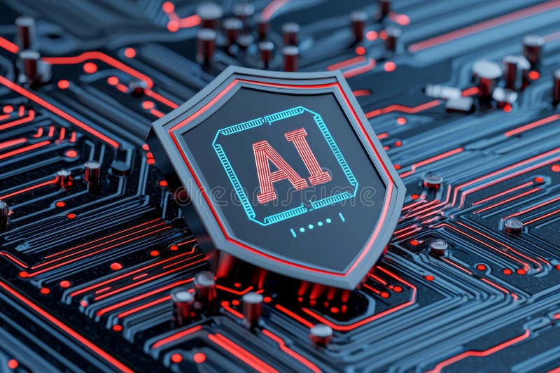 Advanced Technologies and Cybersecurity are Reflected in the Glowing ...