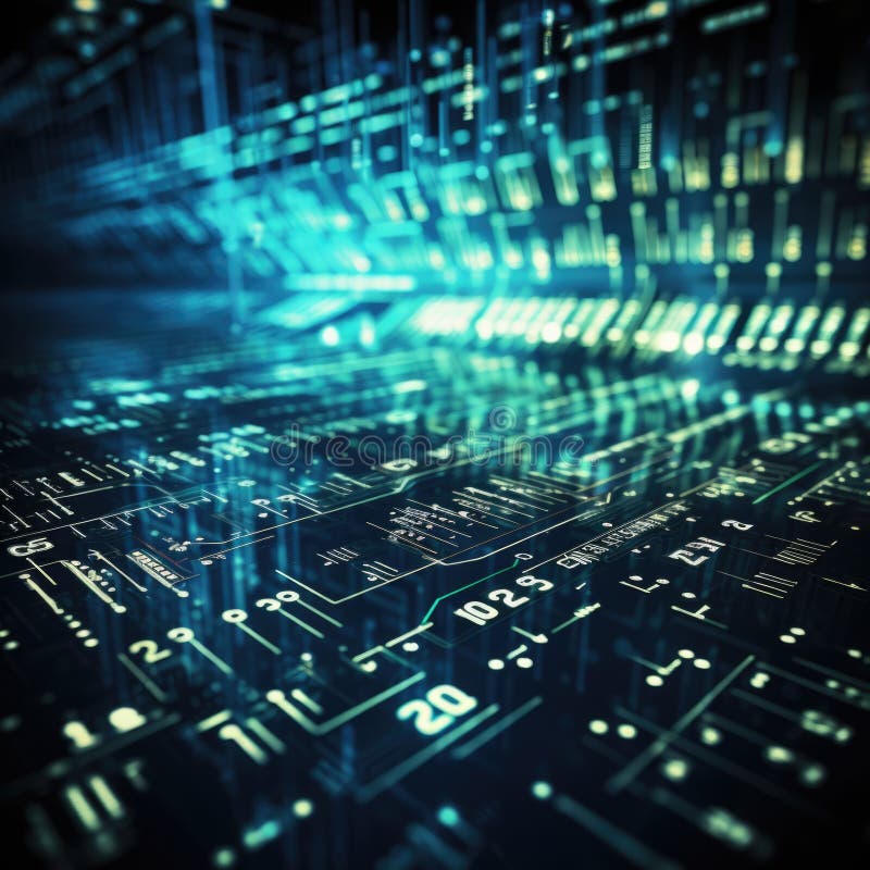 Advanced Technologies. Virtual Motherboard Stock Illustration ...