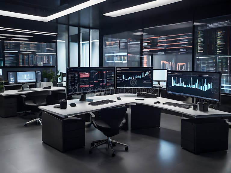 Advanced Technology Command Center with Global Data Visualization and ...