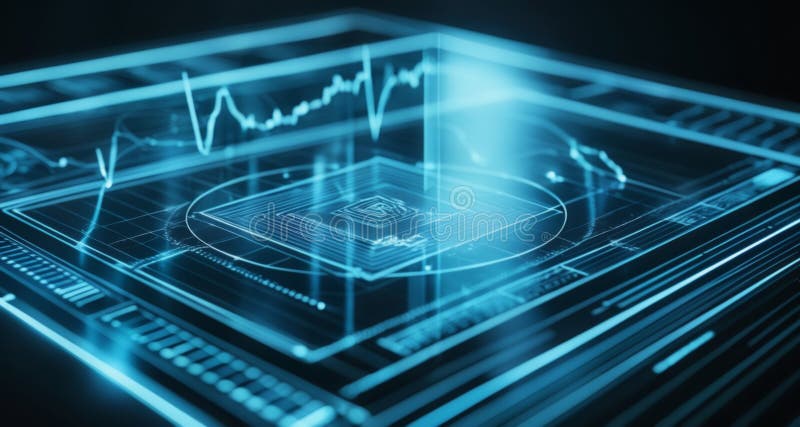 Advanced Technology Concept - Futuristic Data Visualization Stock ...
