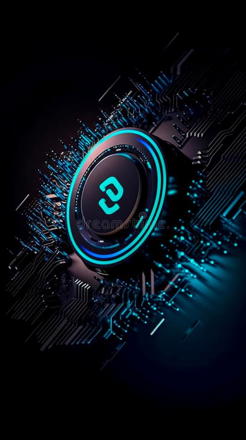 Advanced Technology Concept Visualization, Circuit Board CPU Processor ...