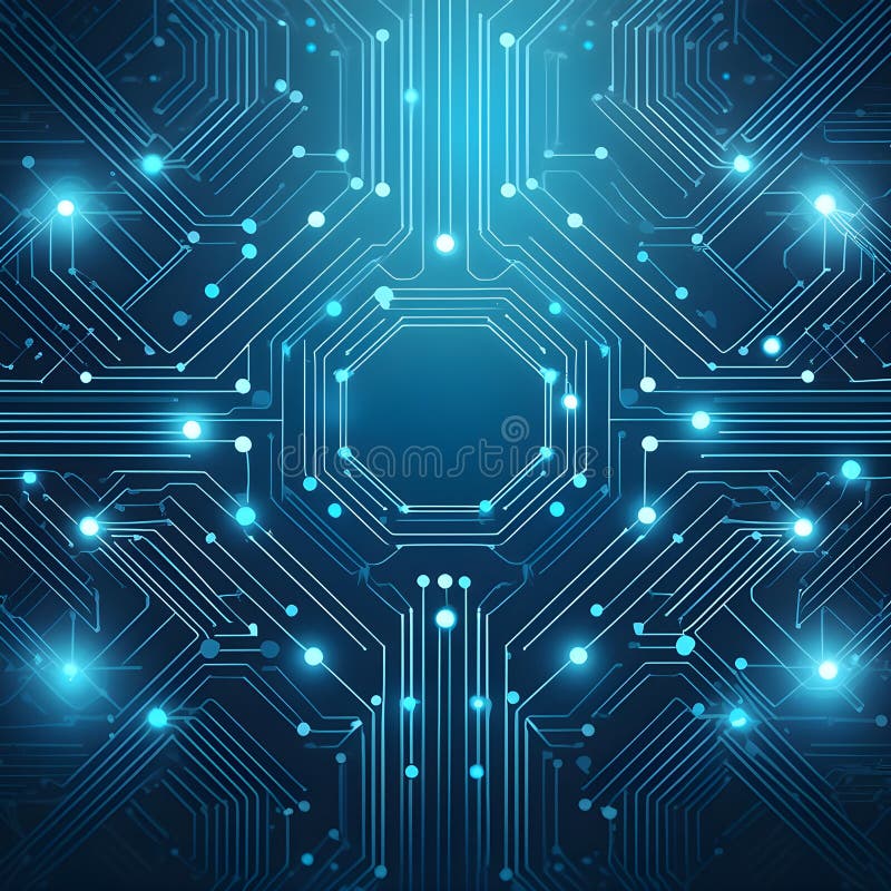 Advanced Technology Concept Visualization: Circuit Board CPU Processor ...