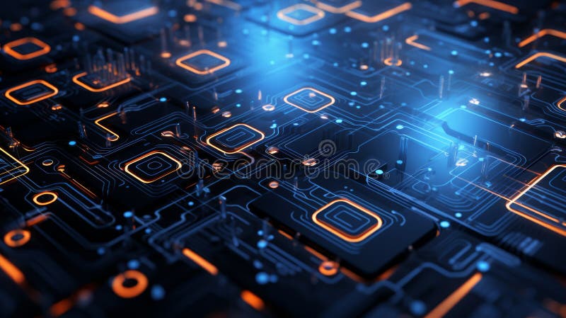 Advanced Technology Concept Visualization. Neural Network AI Generated ...