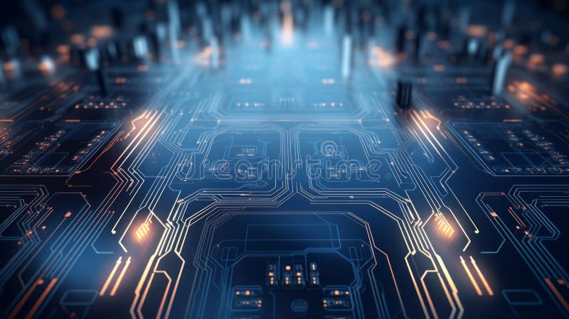 Advanced Technology Concept Visualization. Neural Network AI Generated ...