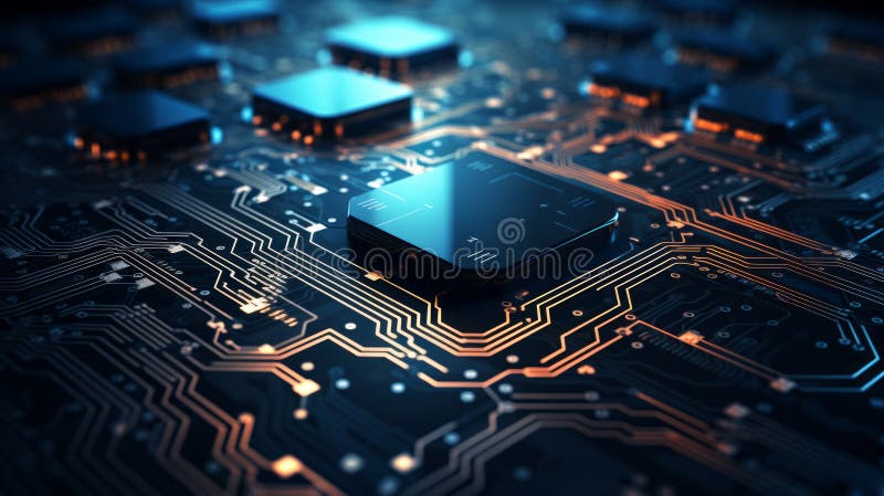 Advanced Technology Concept Visualization. Neural Network AI Generated ...