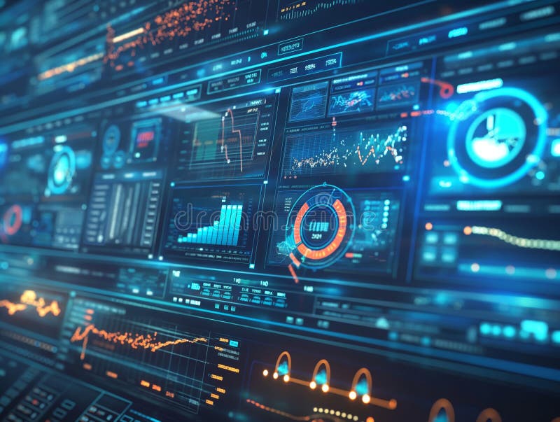 Advanced Technology Control Panel Interface Stock Image - Image of ...