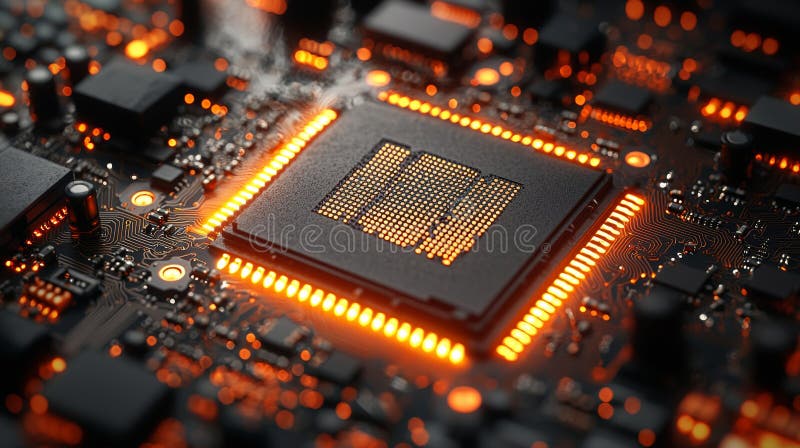 Advanced Technology in a Dynamic Factory Environment Stock Illustration ...