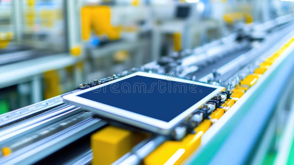 Advanced Technology Factory with Tablet Manufacturing Process. Stock ...