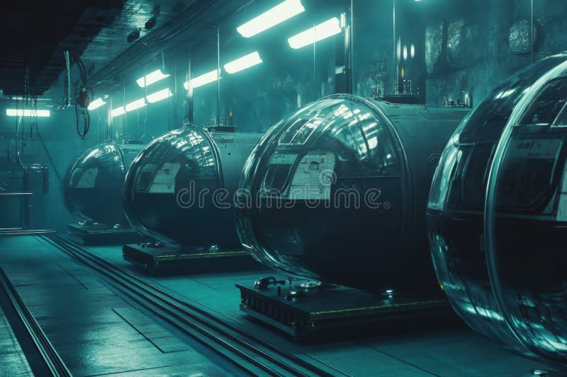 Advanced Technology in a Futuristic Underground Facility Featuring ...