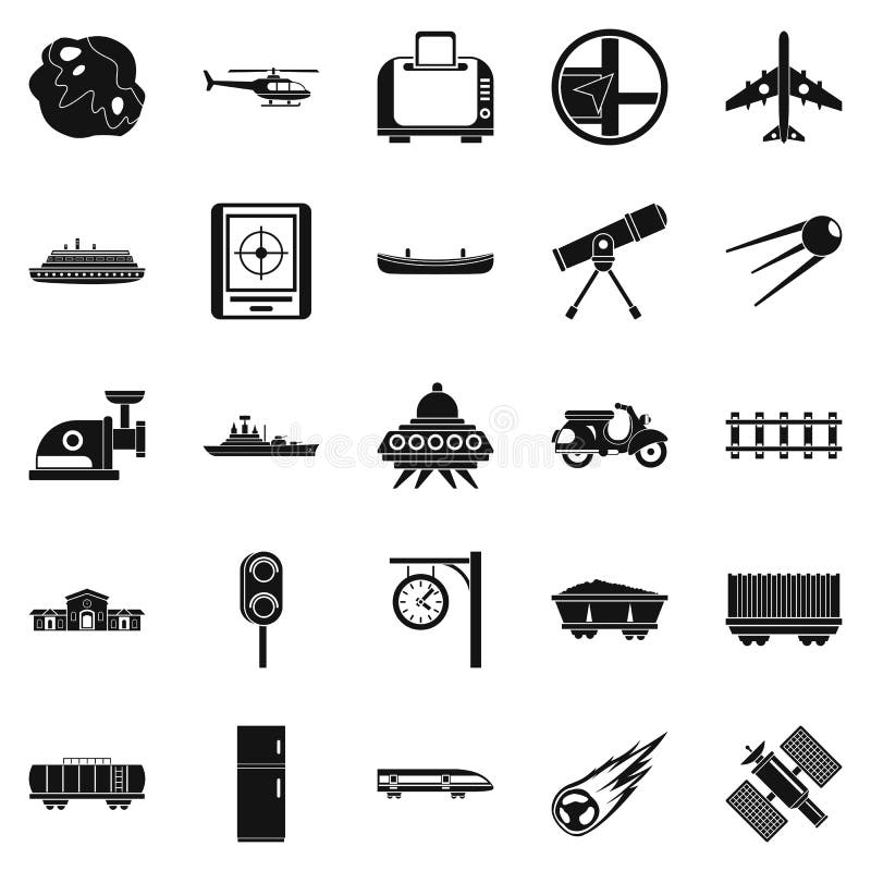 Advanced Technology Icons Set, Simple Style Stock Vector - Illustration ...