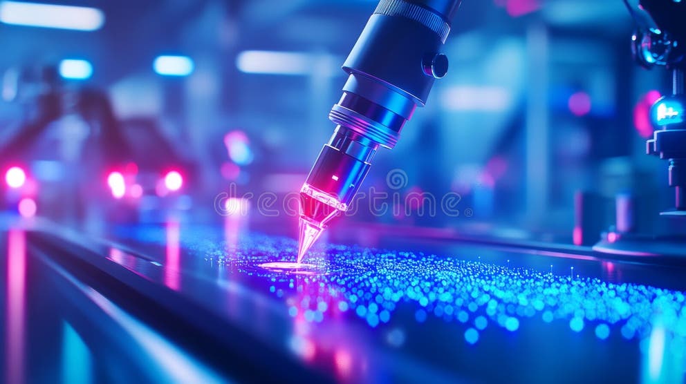 Advanced Technology Laser Cutting Process this Image Showcases a Laser ...