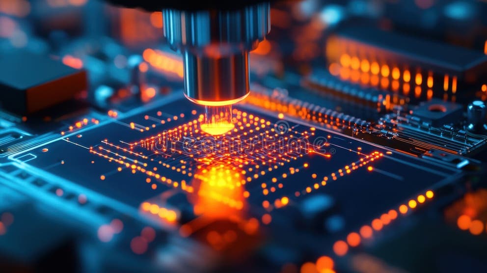 Advanced Technology in Microchip Manufacturing Process Stock ...