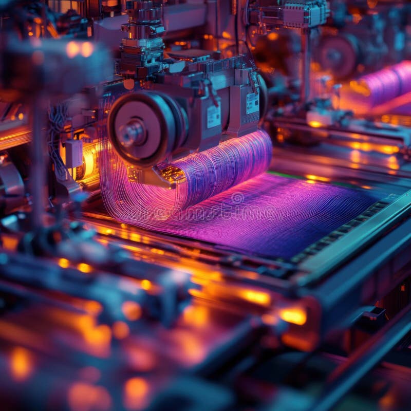 Advanced Technology in Modern Manufacturing Process with Vibrant Colors ...