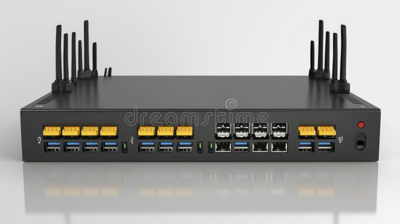 Advanced Telecommunication Router with Multiple Ports and Antennas in a ...