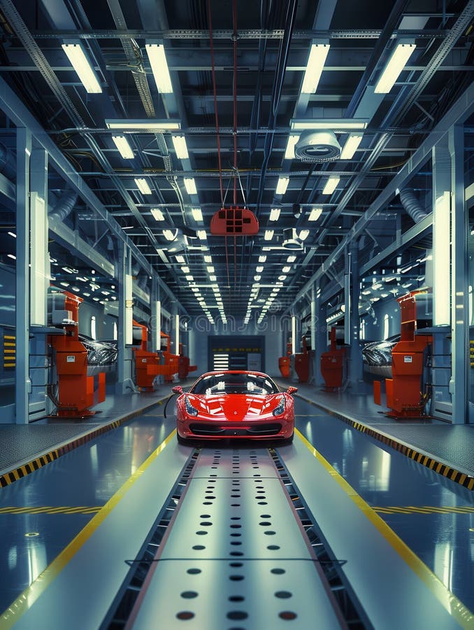 Finished Cars Undergo Precision Testing in a High Tech Lab Environment ...