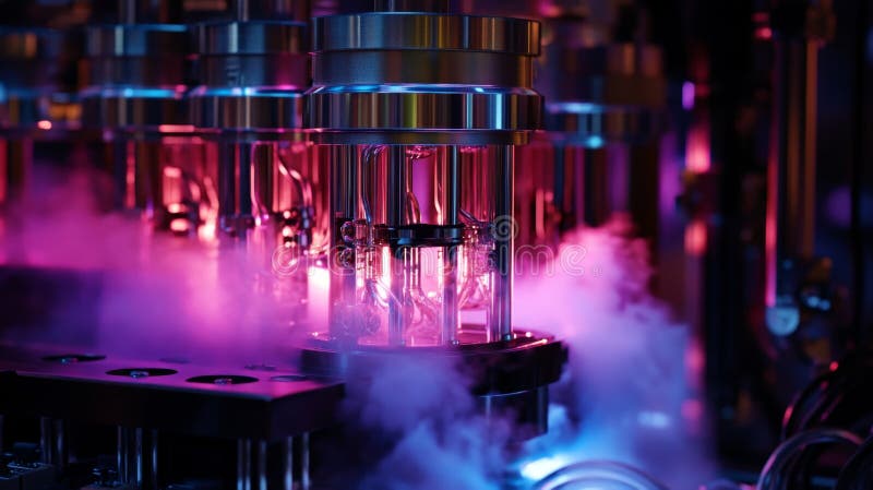 Advanced Thermoelectric Cooler in Quantum Computing System Setup Stock ...