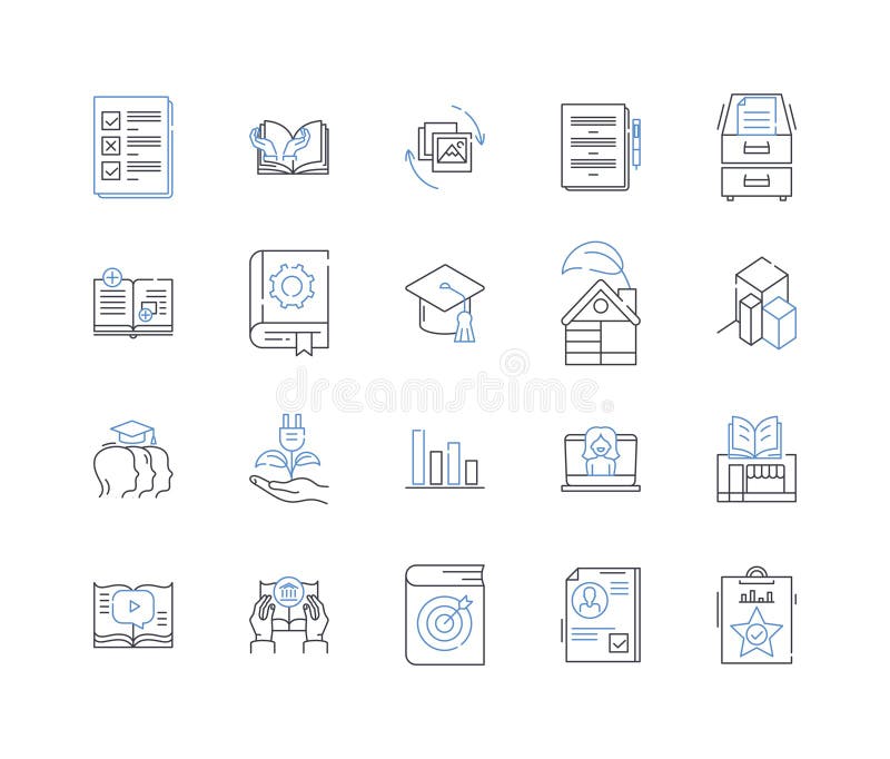 Advanced Training Line Icons Collection. Intensive, Mastery, Expertise ...