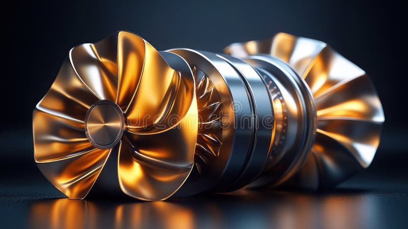 Advanced Turbine Engine Components Stock Illustration - Illustration of ...