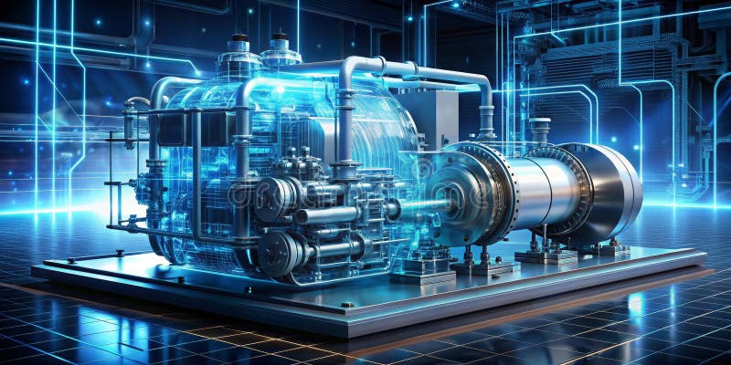 Advanced Turbine Engine System High-tech Industrial Machinery ...