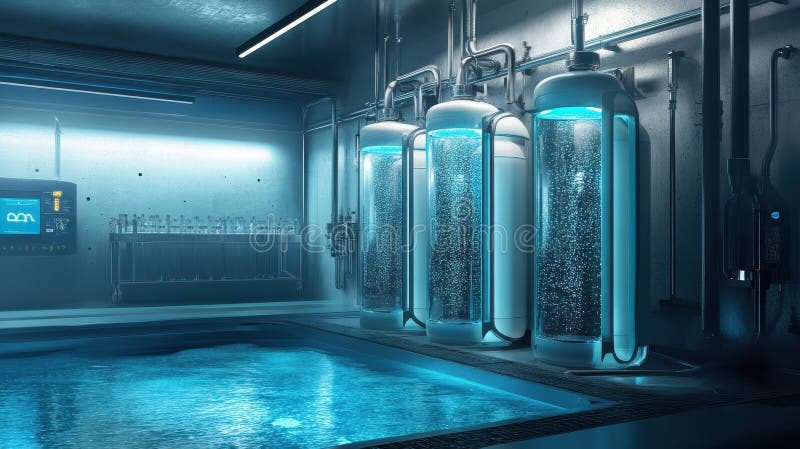 Advanced Underground Water Purification System in Futuristic Setting ...