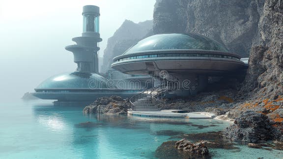 An Advanced Underwater Research Center. Stock Image - Image of research ...