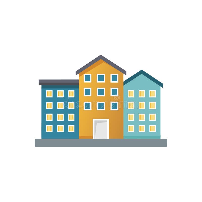 Advanced Urban Housing Icon Design Stock Illustration - Illustration of ...