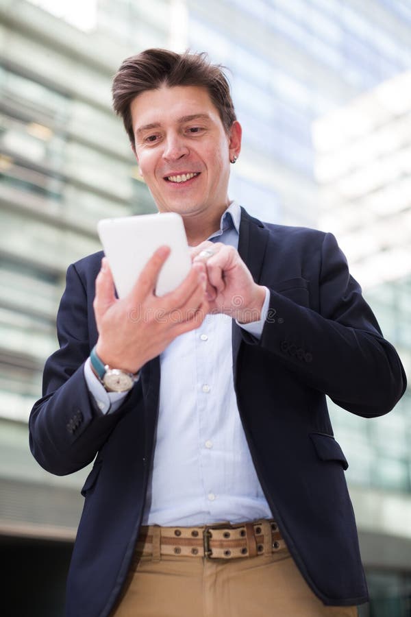 Advanced User of High Modern Technology Stock Photo - Image of digital ...