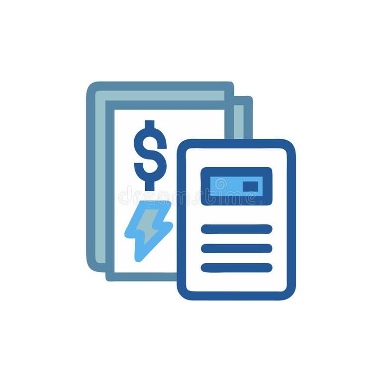 Advanced Utility Bills Icon Design Stock Illustration - Illustration of ...