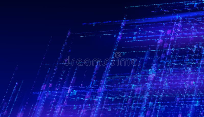 Advanced Vector Design with Square Geometry. Futuristic Blue Background ...
