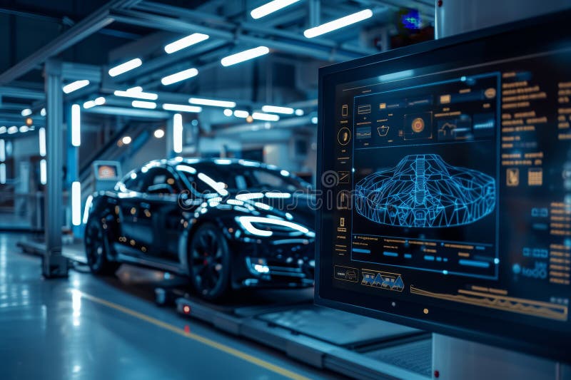 Advanced Vehicle Diagnostic Display Stock Illustration - Illustration ...