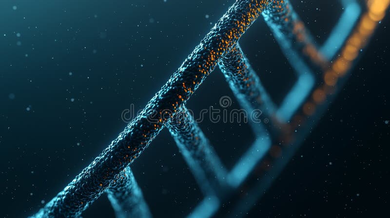 Advanced Visualization of a DNA Helix Structure Stock Illustration ...