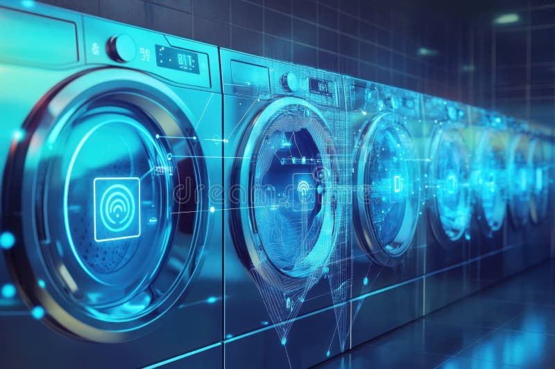 Advanced Washing Machines Showcase Smart Technology in a Modern Laundry ...