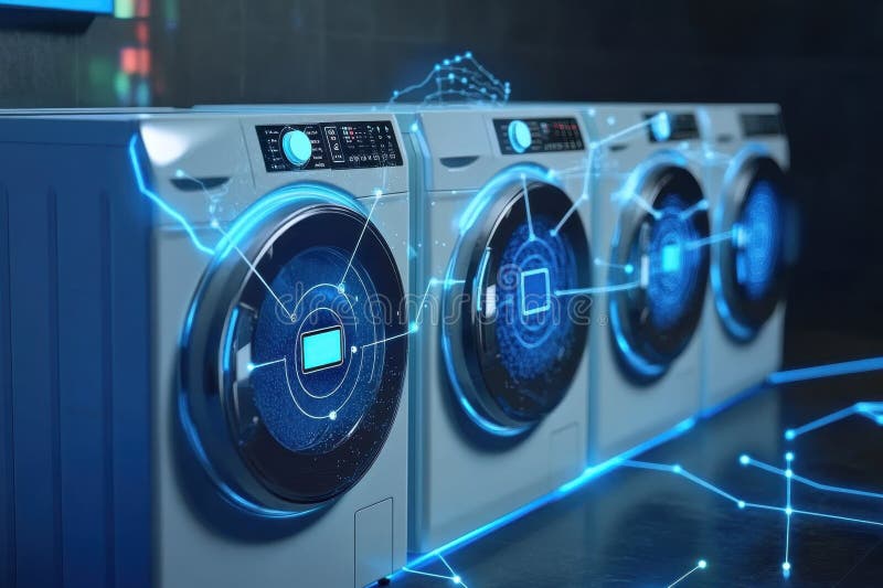 Advanced Washing Machines with Smart Technology in Modern Laundry Room ...
