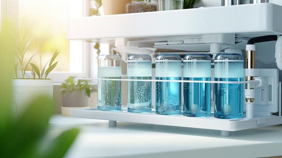 Advanced Water Purification System in a Modern Kitchen with Vibrant ...
