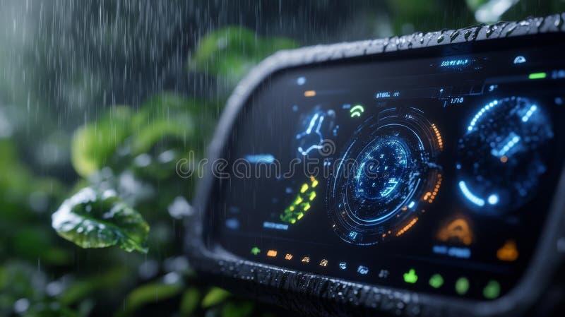 Advanced Weather Prediction System with Touchscreen Interface Stock ...