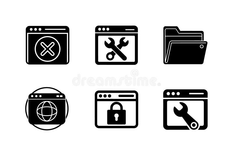 Advanced Web Tools & System Icons Collection – Maintenance, Security ...
