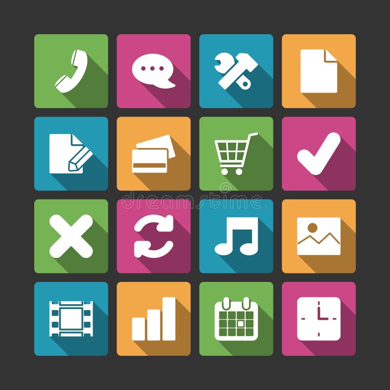 Advanced Website Navigation Elements, Squared Stock Vector ...