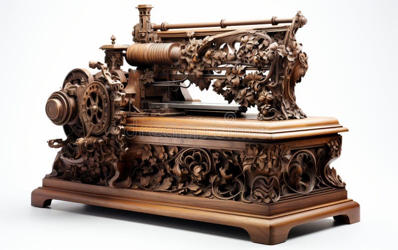 Advanced Wood Carving Machinery Isolated on Transparent Background ...