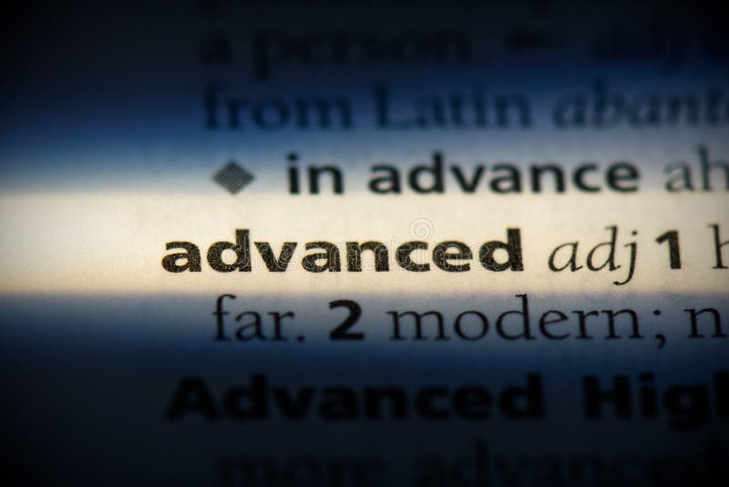 Advanced stock photo. Image of close, dictionary, english - 161577842