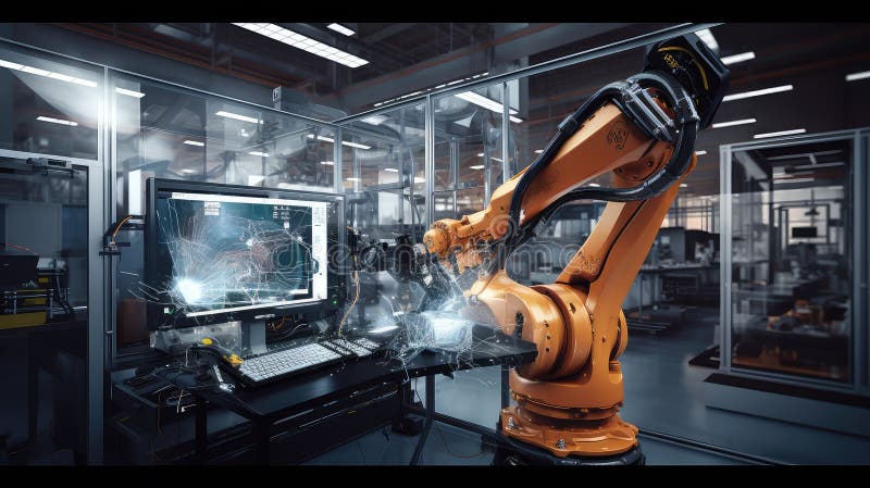 Advanced Workshop Technology Stock Illustration - Illustration of ...