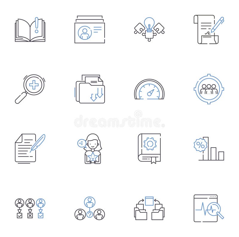 Advancement Line Icons Collection. Progress, Improvement, Development ...