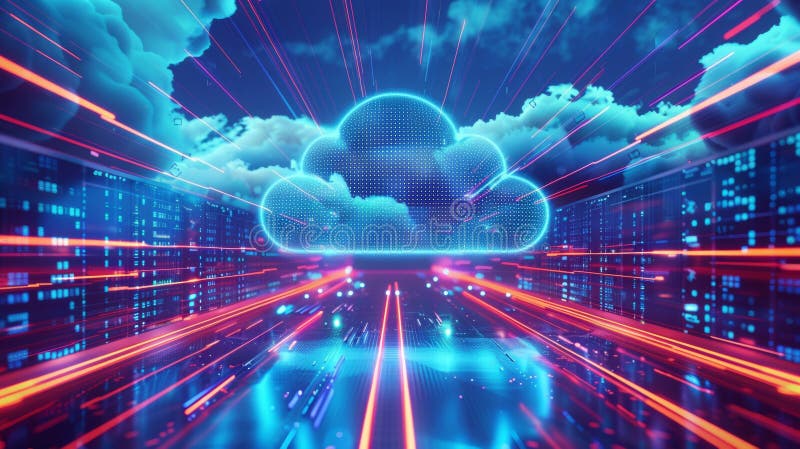 Advancements in Big Data Center Technology for SAAS Stock Photo - Image ...