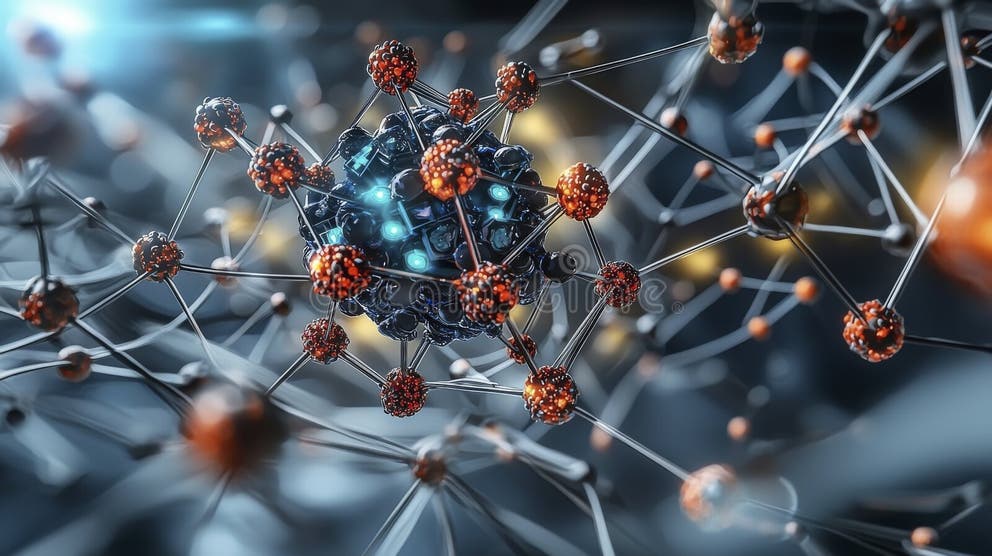 Advancements in Nanomaterials Technology Science Lab Digital Visualization High-tech Environment ...