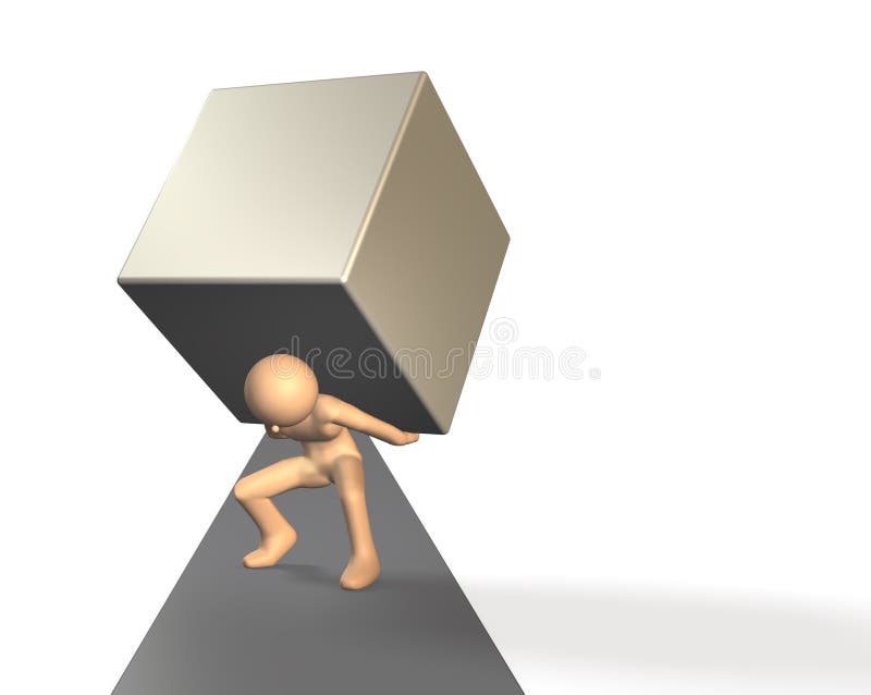 He Advances, Enduring Pressure. Stock Illustration - Illustration of ...