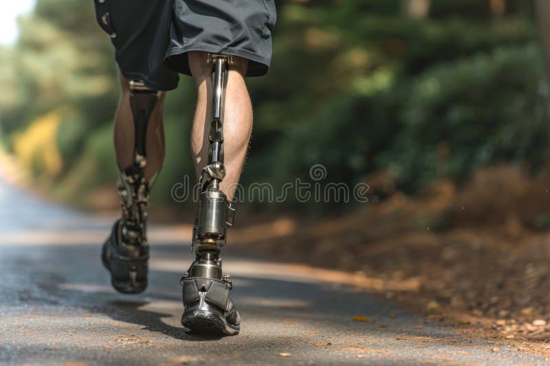 Advances in Prosthetic Limbs for Amputees. Stock Photo - Image of ...